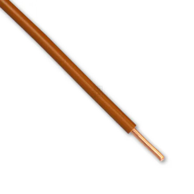 VD-Draad Installatiedraad Fasedraad 2,5 mm² Bruin - 10 Meter - De Boer