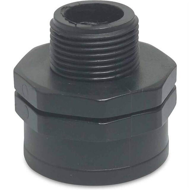 Soknippel PP 1" x 3/4" binnendraad x buitendraad 10bar zwart - De Boer