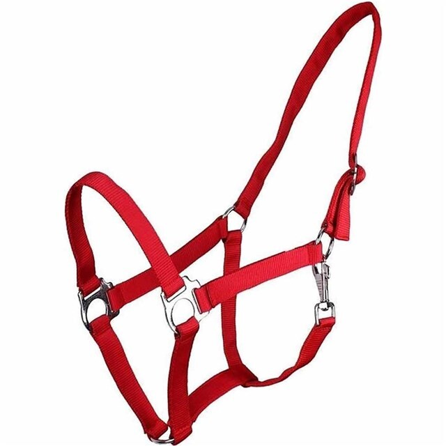 QHP Halster Schuif Fel Rood - Pony - De Boer