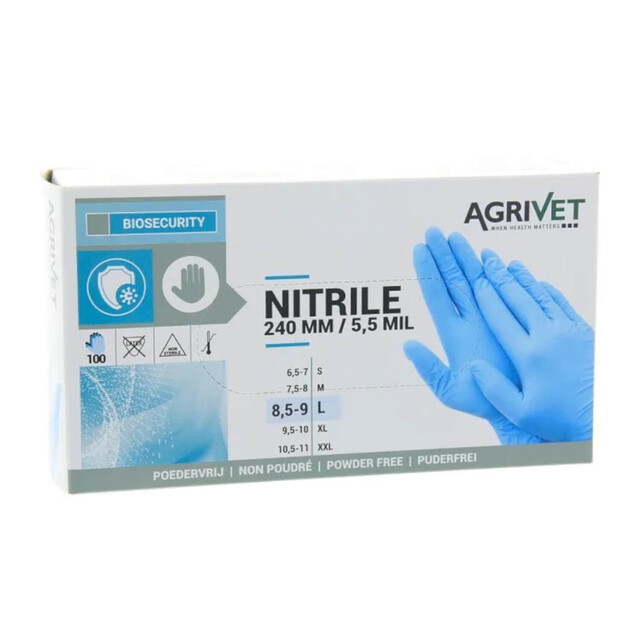 Agrivet Melkershandschoen 100 St. L - De Boer